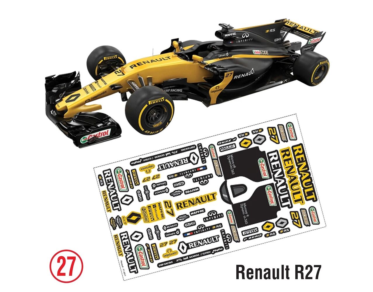 TeamC 1/10 F1 Formel 1 Sticker Aufkleber Renault F1 Team1